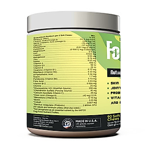 IE 4 in 1 Dog Multivitamins | Joint Support, Immune Health, Skin and Heart Health | Hip Joint Support, Skin Coat, Heart Health, Gut & Immune | 90 Soft Chews