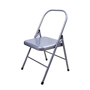 YOGIKUTI Yoga Chair, Metal Yoga Chair, Iyengar Yoga Chair, Yoga Chair, Chair for Yoga, Backless Yoga Chair, (Standard)