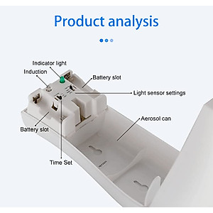 Air Fresheners Automatic Spray, FENGJIE Automatic Air Freshener Spray Dispenser, Compatible with Glade Air Wick 6oz/10oz Air Freshener Refills, Wall Mount/Stand for Home and Bathroom, White