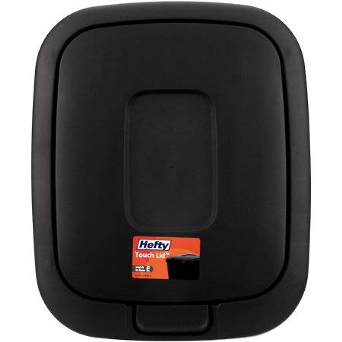 Hefty Touch-Lid 13.3-Gallon Trash Can, Black, Holds 13.3 Gallons and 50 Liters
