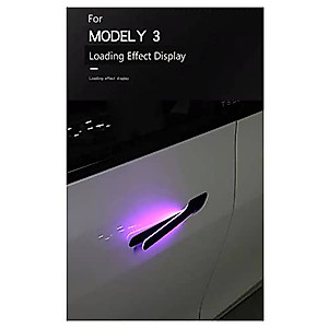 UKALOU Car Exterior Intelligent Automatic Lighting Door Handle Outside Auto Gate Opener Smart Electric Door Handle Compatible with Model 3 Y (Color : Green 3)