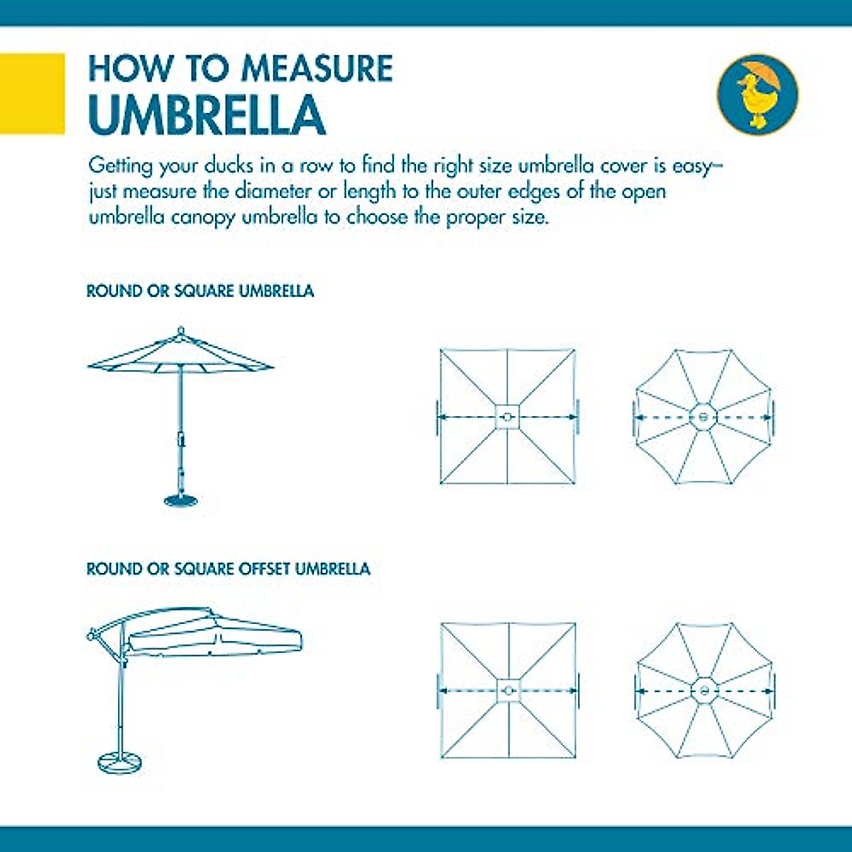 Duck Covers Ultimate Waterproof Patio Offset Umbrella Cover with Integrated Installation Pole, 13 Foot