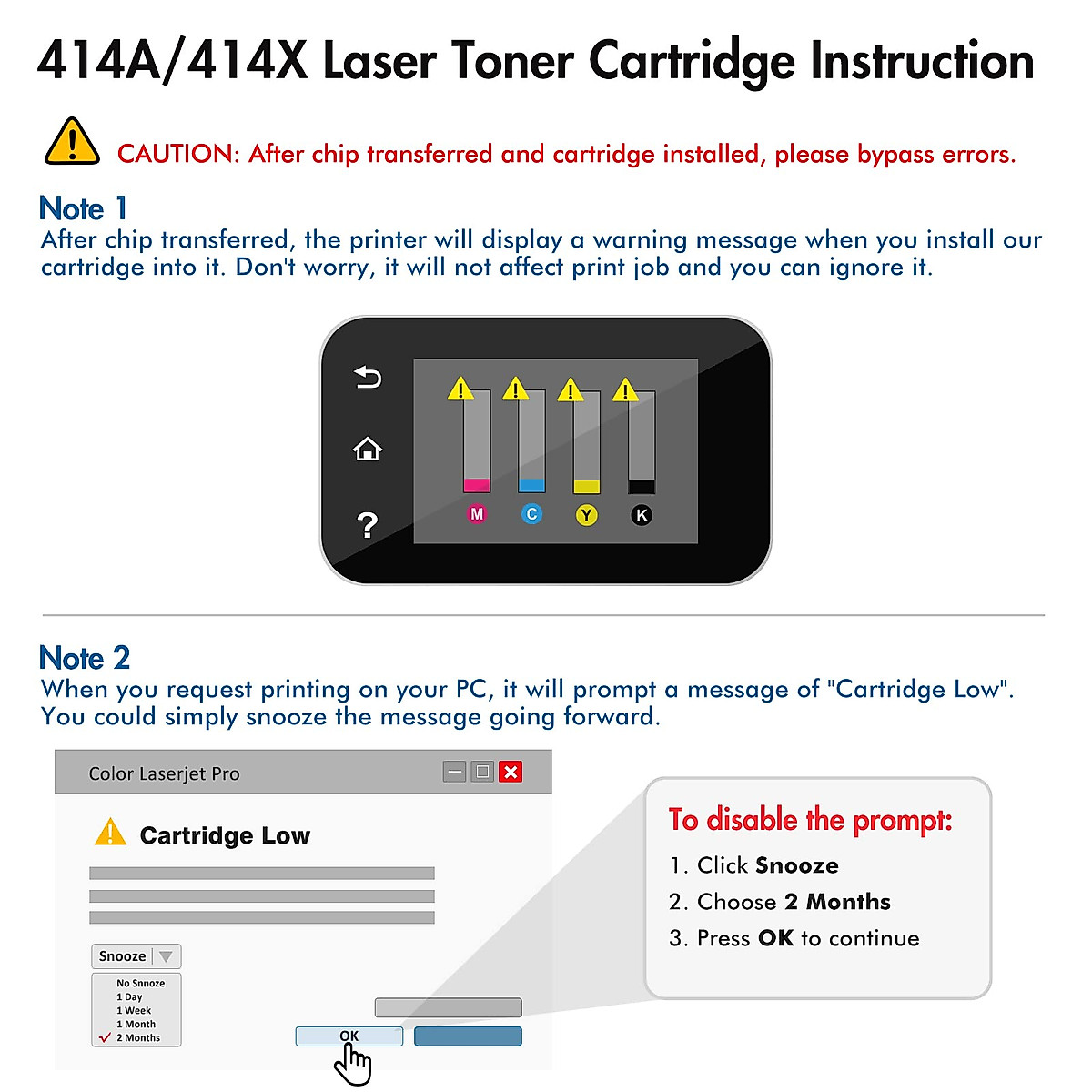 Cool Toner Compatible 414X Toner Cartridge Replacement for HP 414X 414A 414 W2020X Work with Color Pro MFP M479fdw M454dw M479fdn M454dn M479 Laser Printer Ink (Black Cyan Magenta Yellow, 4-Pack)