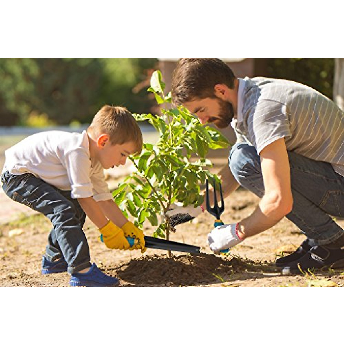 Gardening Tools Set from Alloy Steel - Heavy Duty Garden Tool Set with Light & Rubber Non-Slip Handle - Gardening Tool Kit - Ergonomic Garden Hand Tools - Gardening Gifts for Men and Women