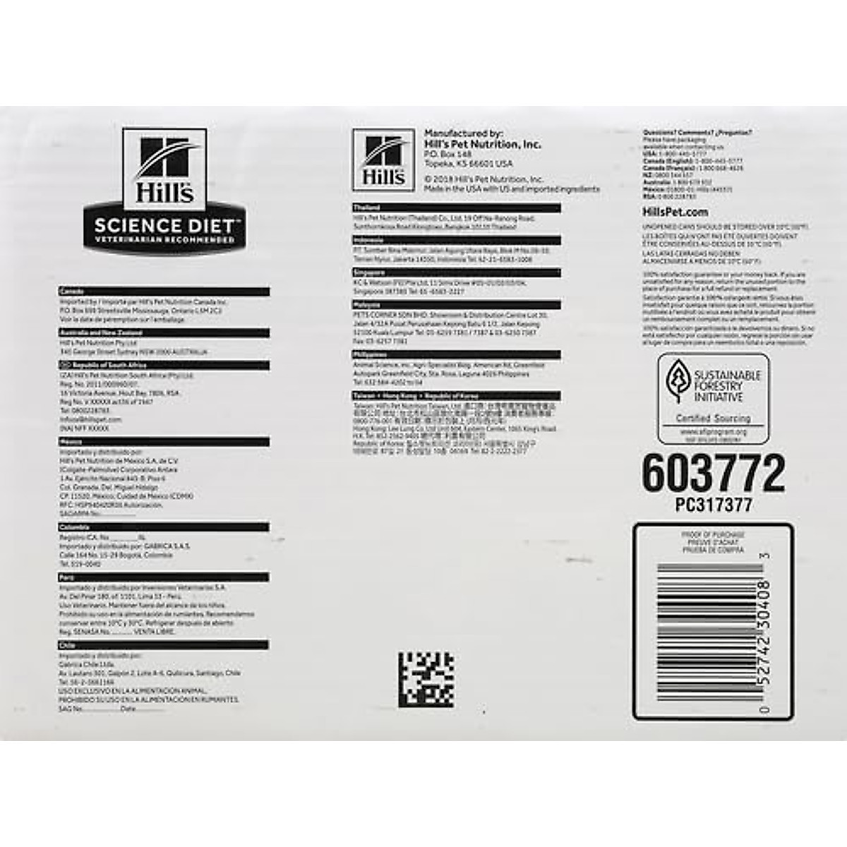 Hill's Science Diet Sensitive Stomach & Skin, Adult 1-6, Stomach & Skin Sensitivity Support, Wet Dog Food, Chicken & Vegetables Loaf, 12.8 oz Can, Case of 12