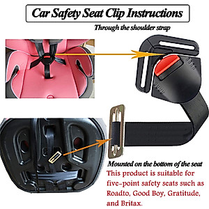 Child Car Seat Toddler Harness Clip Fixed Lock Buckle 5 Point Adjustable Strap for Stroller High Chair Pram Buggy Kid Pushchair