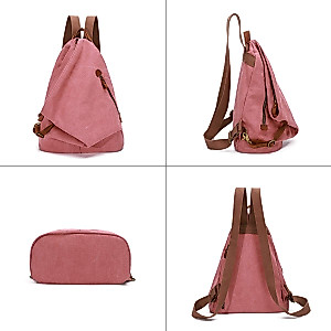 KL928 Canvas Vintage Backpack – Large Casual Daypack Outdoor Travel Rucksack Hiking Backpacks for Men Women