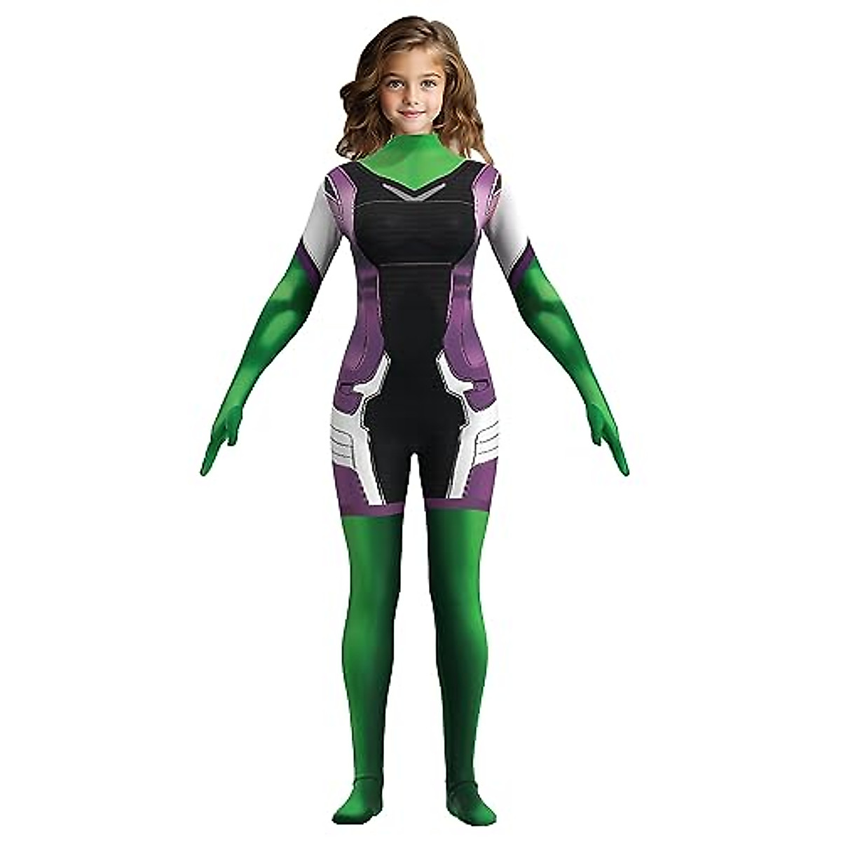 Maturead Kids She Costume Hulk Jumpsuit 2023 Halloween Cosplay Bodysuit Outfits for Kids Girls