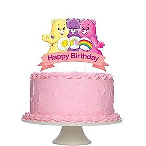 SSL SERVIS CareBear Cake Topper | Cartoon Bears Cake Topper | Cartoon CareBears Birthday Decorations | Cartoon bears party supplies