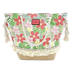 Loungefly Moana Canvas and Burlap Tote Bag, Multi-colored, Standard