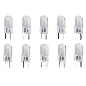 G8 Frosted Halogen Bulbs 20W G8 20 Watt 120V Halogen Light Bulbs T4 JCD Type 120V Bi-Pin Base G8 Lamp for Under Cabinet Puck Lighting, Frosted Glass Lens,Warm White,2700K,10 Pack