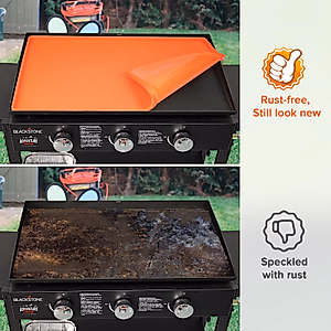 28 Inch Mat for Blackstone, 100% Food-Graded Silicone Griddle Cover with 2 Dishwashing Sponges