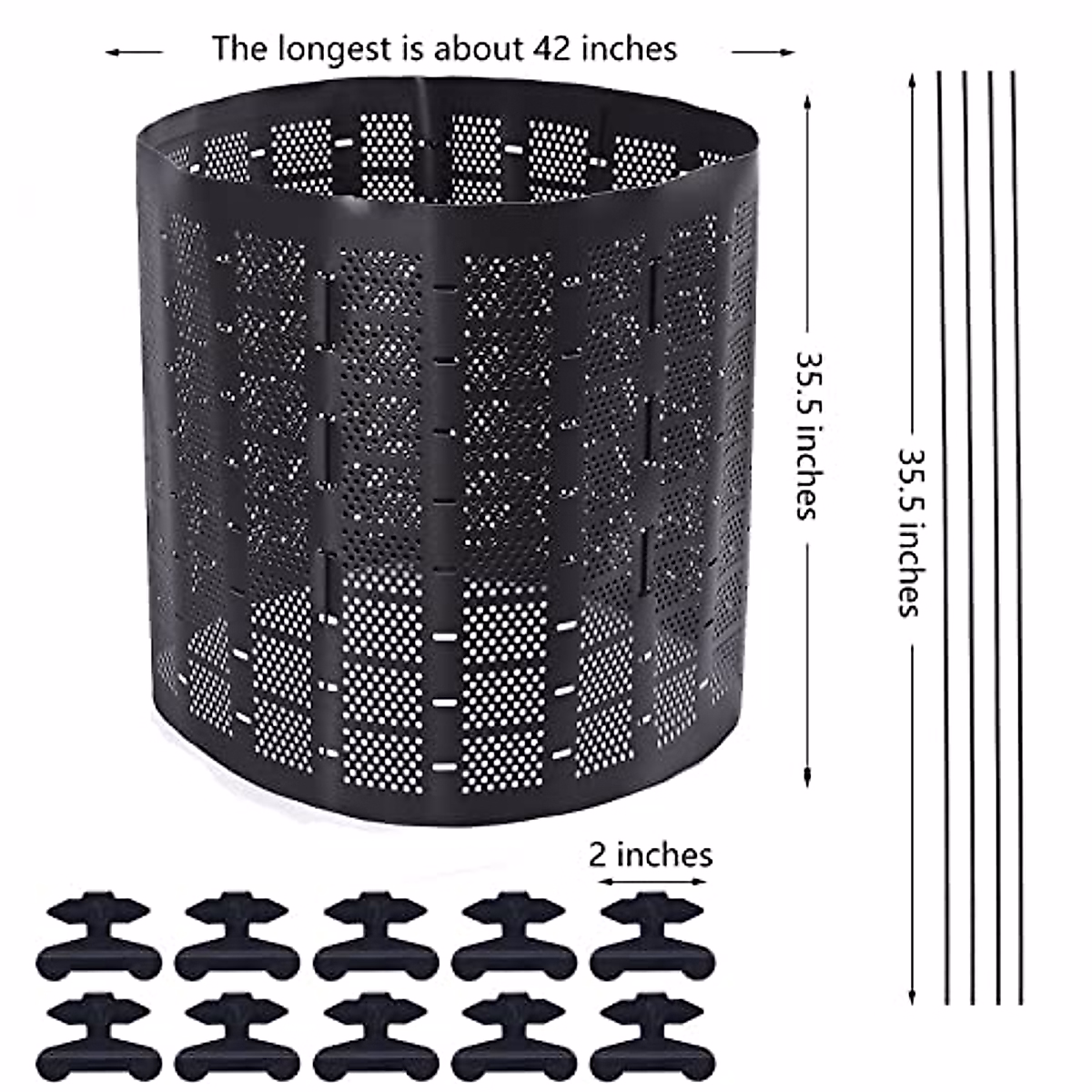 Compost Bin, Outdoor Composter Bin - 220 Gallon, Easy Assembling, Large Capacity, Fast Creation of Fertile Soil (Black with Gloves)