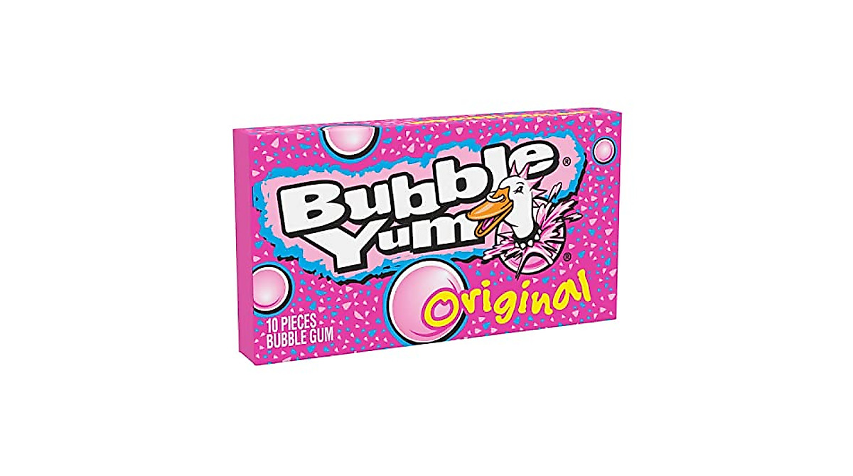BUBBLE YUM Original Flavor Bubble Gum - 12 Count Bulk Packs