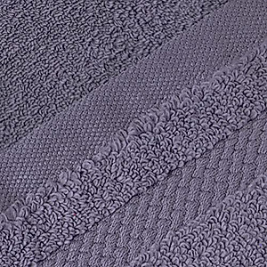 TRIDENT NectorSoft, Extra Large, 100% Cotton, Zero Twist, Towels, Super Soft, Extra Absorbent (Purple Ash, Bath Sheet (2-Piece))