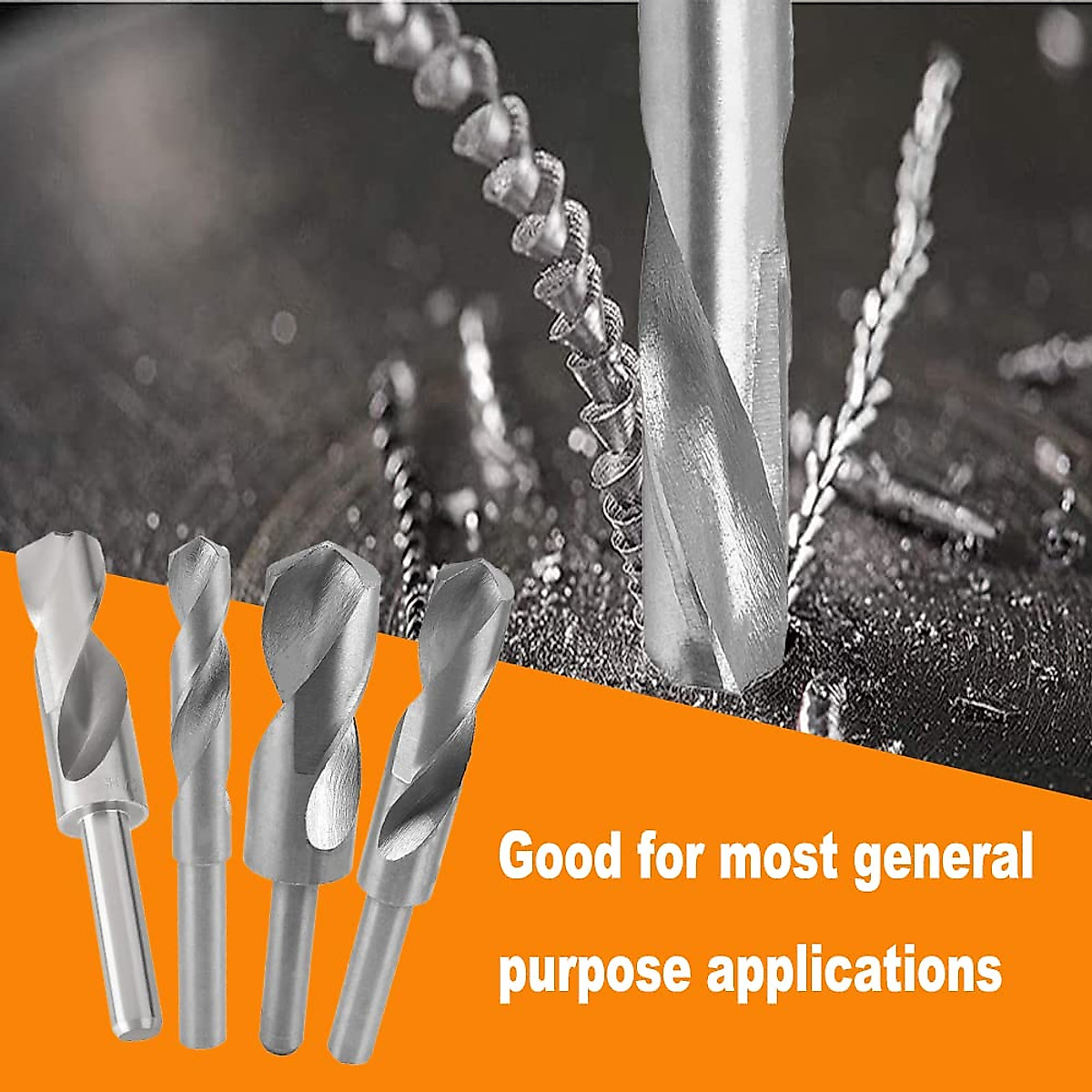 Utoolmart Reduced Shank Drill Bit 17.5mm High Speed Steel HSS 4241 with 1/2 Inch Straight Shank 1pcs