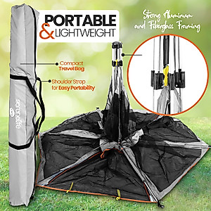 Serenelife ON-The GO Baby and Toddler Pack and Play - playpen - Play Yard Compact, Portable, Lightweight, Foldable- Indoor and Outdoor, w/Canopy, 5 Panel Mattress, Travel Bag (Blue): Baby