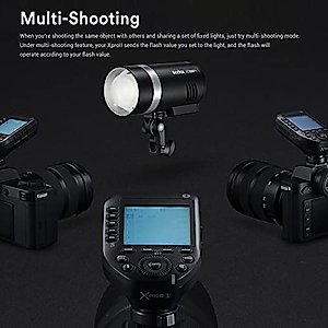 Godox XProII-S Wireless Flash Trigger for Sony Cameras, 2.4G TTL Wireless Flash Transmitter HSS 1/8000S, TCM Transform Function, Bluetooth Connection, New Hotshoe Locking, Large LCD Display