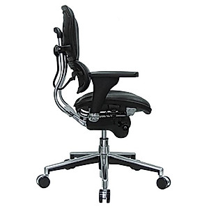 Eurotech Seating Ergohuman Leather Swivel Chair, Black (Mid Back)