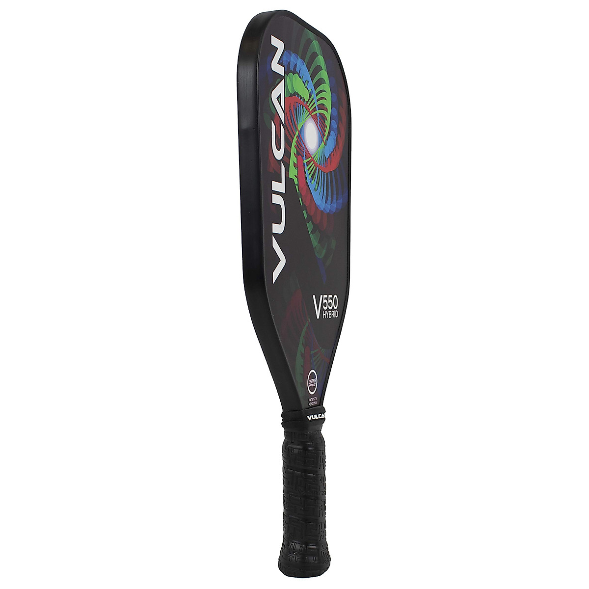 Vulcan | V550 Pickleball Paddle | Hybrid Performance | Polypropylene Core - Carbon Fiber Surface | USAP Approved | Black Entropy