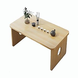 Foldable Coffee Table,Japanese Bamboo Tea Table, Low Table for Sitting On The Floor, Dining Table Tatami Table Altar Floor Table (Color : A, Size : 70 * 40 * 30cm)