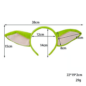 Big Ears Headband,Alien Headband,Headwear with Ears,Cute Decorative Hair Hoop for Hallowen,Cosplay (Yellow)