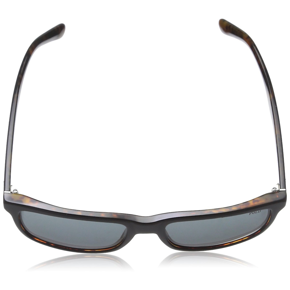 POLO RALPH LAUREN Mens PH4098 Square Sunglasses, Top Black On Jerry Tortoise/Grey, 57 mm