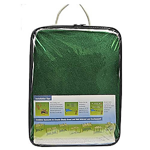 Easy Gardener 10909H, Fabric Shade, Sun Sail Shade Accessory, Green