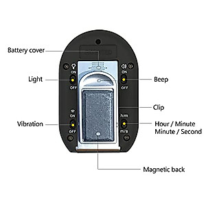 X-WLANG Vibrating Timer,Quiet Timer and 3 in 1 Kitchen Timer with Vibration, Flasher and Beeper for Cooking, Baking, Sports, Games, Yoga, Study, Meditation, Office etc, Awesome and Comfortable Skin.