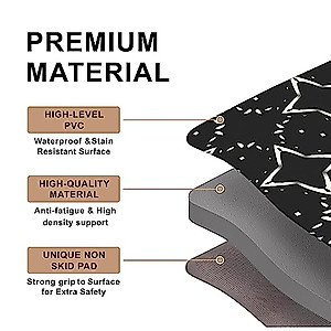 Soft Anti Fatigue Mat for Kitchen Floor, Non Slip Cushioned Kitchen Rugs Sets, Waterproof Washable Memory Foam Standing Desk Mat Runner, Comfort Cushion for Sink Laundry Room Home 17.3"x29.5"(1 PC)