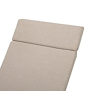 Christopher Knight Home Salem Outdoor Water Resistant Chaise Lounge Cushion, Textured Beige