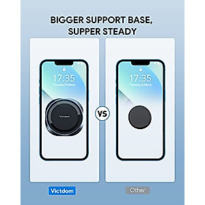 Victdom for MagSafe Car Mount [20 Strong Magnets] Magnetic Phone Holder for Car [Stable Metal Hook Clip] iPhone Car Mount for Vent Fit iPhone 14/13/12 Series and All Phones Metal Rings Included