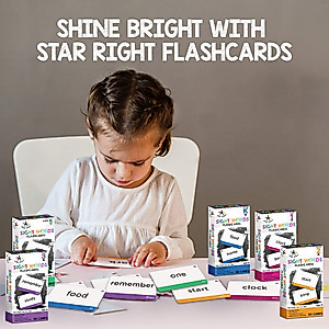 Star Right 600 Sight Word Flash Cards & Flashcard Games Set - 300 Hole Punched Flash Cards - 30 Fun Flashcard Games - 5 Binder Rings - for Ages 3 & Up - Pre-K, Kindergarten, 1st, 2nd, & 3rd Grade