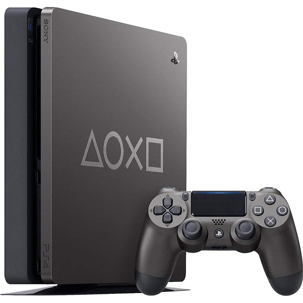 Playstation 4 Slim 2TB SSD Limited Edition Days of Play Steel Black Console with Controller Bundle Enhanced with Fast Solid State Drive (Renewed)