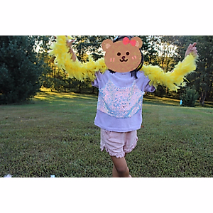 Over 10 Color 25 Gram, 4 Feet Long Chandelle Feather Boa,Kids Feather Boa, Great for Party, Wedding, Halloween Costume, Christmas Tree, Decoration (Yellow)