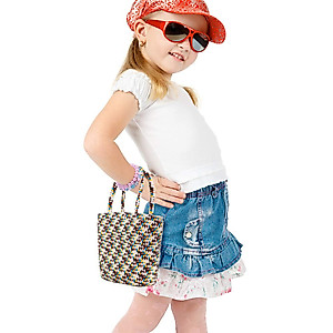 BGSHEMNI 6 Pieces Princess Bracelets,Rainbow Stretchy Bead Bracelets Pink Love Bracelet,Girls Costume Jewelry Set