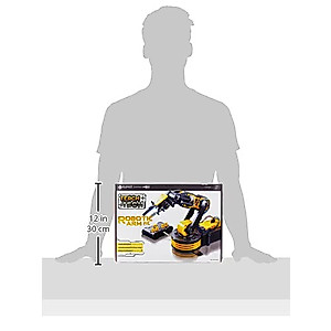 Elenco Teach Tech “Robotic Arm Wire Controlled”, Robotic Arm Kit, STEM Building Toys for Kids 12+