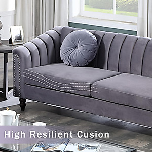 YIPDFERNOR Purple Lint 3-Piece Living Room Sofa Set, Contemporary Sofa Couch Set, for Living Room Furniture Sets、Offices、Apartments（Loveseat）