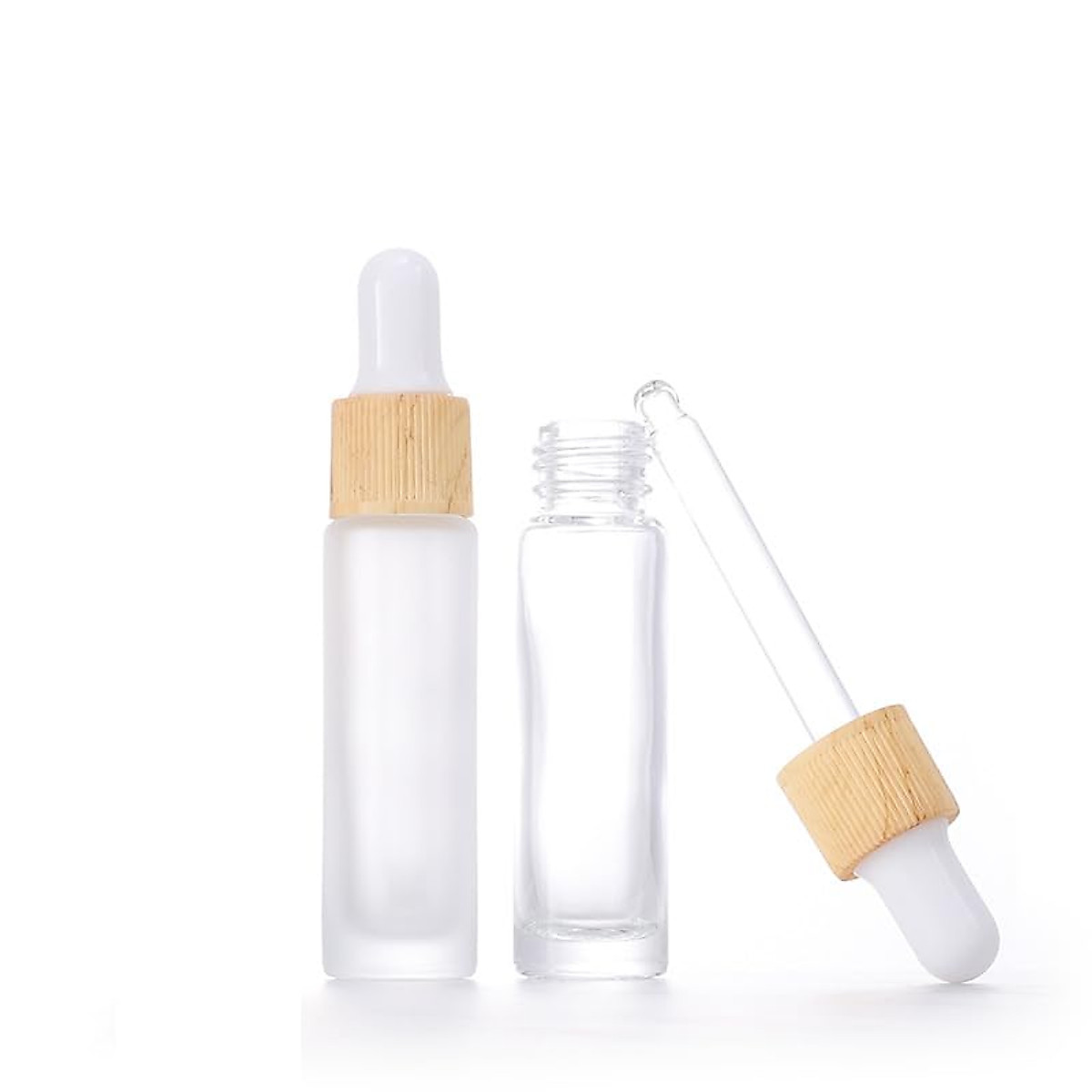 YORROR 10 Pack 10ml Frosted Thick Glass Essential Oil Dropper Bottle,Empty Refillable Dropper Bottle With Glass Eye Dropper for Massage Oils,Aromatherapy,Perfume,Cosmetic Liquid(Pink)