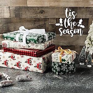 Christmas Wrapping Paper Sheets- 20 Precut Sheets Christmas Gift Wrap Paper- Christmas Paper Wrapping Sheets (30"x20")- 4 Unique Patterns of Holiday Wrapping Paper, 20 Sheets