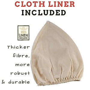 Bread Banneton Proofing Basket [Set of 2] Oval 10x6 Inch Sourdough Rising Baskets with Liner