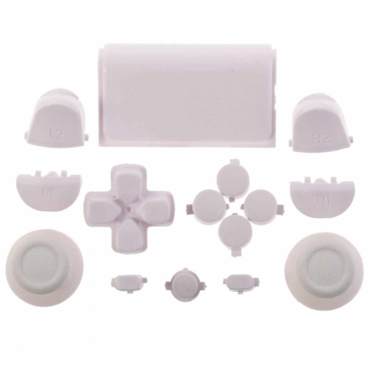 Replacement Full Buttons Custom Mod Kit Set for Sony Playstation 4 PS4 Controller (White)