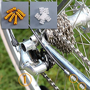 Bike Cable End Caps, Cable End Crimps, Cable Caps for Bike Shift Alloy, Bicycle Brake Cables End Caps(48PCS), O-Ring Brake Cable Rubber Donuts(6PCS)