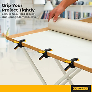 EQUIPTZ Small Spring Clamps 3 inch - 20 Pack Clamps for Backdrop Stand, Tarps, Crafts & Pool Cover with 1.5 Inch Mouth Opening - Mini Clamps for Photography Studio with Non-Detachable Jaw Pads