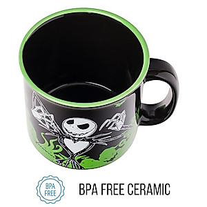Silver Buffalo Nightmare Before Christmas Scary Jack 20oz Ceramic Camper Mug