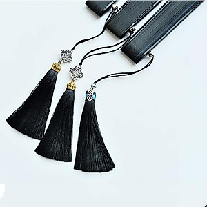 Folding Hand Held Fan for Women Sakura Chinese/Japanese Vintage Retro Style Portable Bamboo Silk Folding Fan Black Fans Gift (Color : Black E)