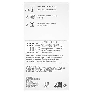 Tazo Black Tea, Organic Peach Cobbler, 20 ct