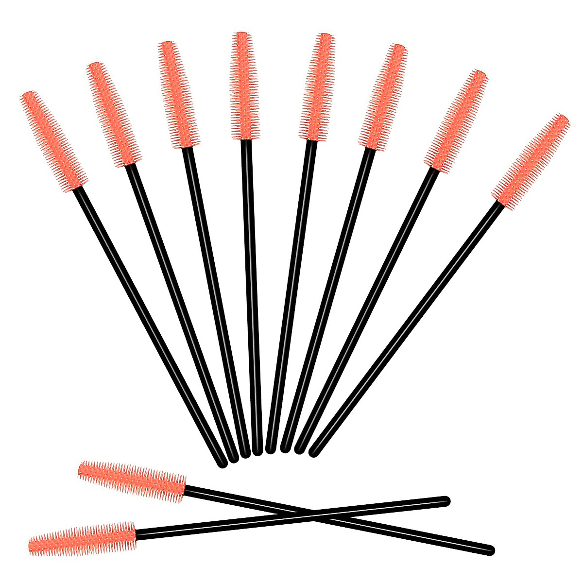 Shintop Disposable Silicone Eyelash Mascara Applicator Wands (Tower-Shape)