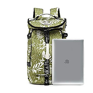 Gym Duffle Bag Backpack 4-Way Waterproof with Shoes Compartment for travel Sport Hiking laptop (olive-green) XL