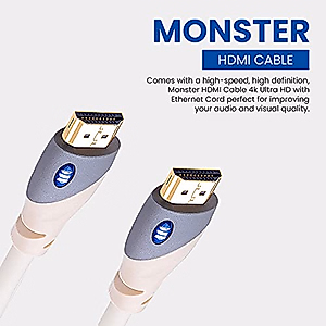 Verbatim 6-in-1 USB C Hub Adapter - 100W Power Delivery, USB 3.0 Ports, SD Card Readers, 3.5mm Audio Port for USB C Laptops + 6FT Monster 4K Ultra HDMI Cable